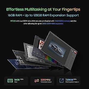 Blackview Mini Gaming PC, MP200 Intel i5-11400H(4.50GHz) Mini PC Windows 11 Pro, 16GB DDR4 512GB SSD, 6 Cores 12 Threads, Mini Desktop Computer 4K-Triple-Screen, Gigabit Ethernet, WiFi6 BT5.2 USB3.0×4
