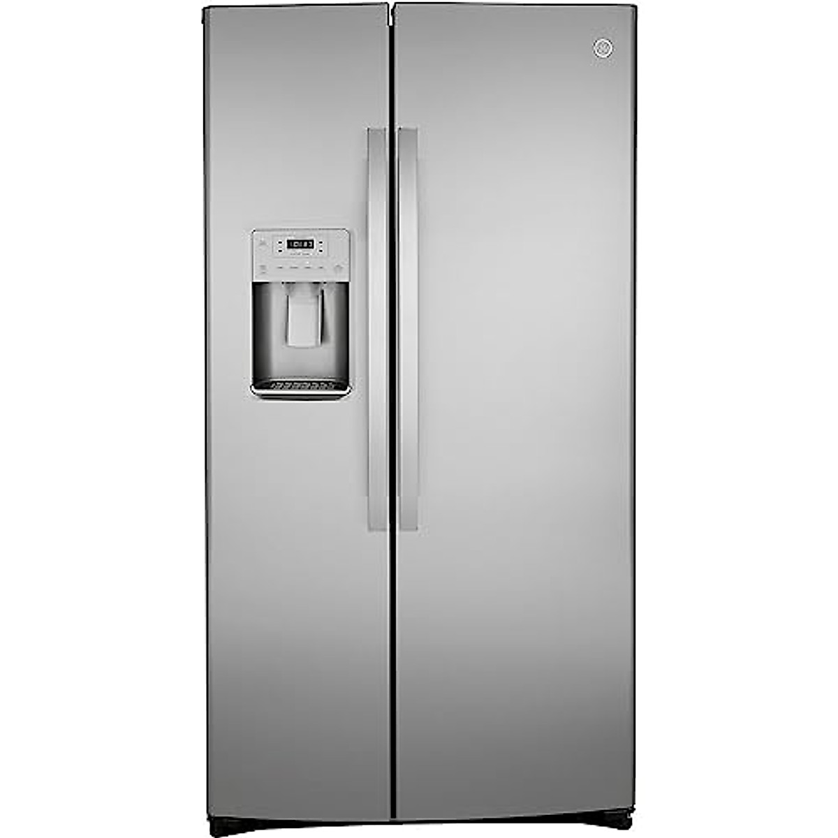 GE GSS25IYNFS 36" Side by Side Refrigerator with 25.14 cu. ft. Total Capacity Showcase LED Lighting and Hidden Hinge in Stainless Steel