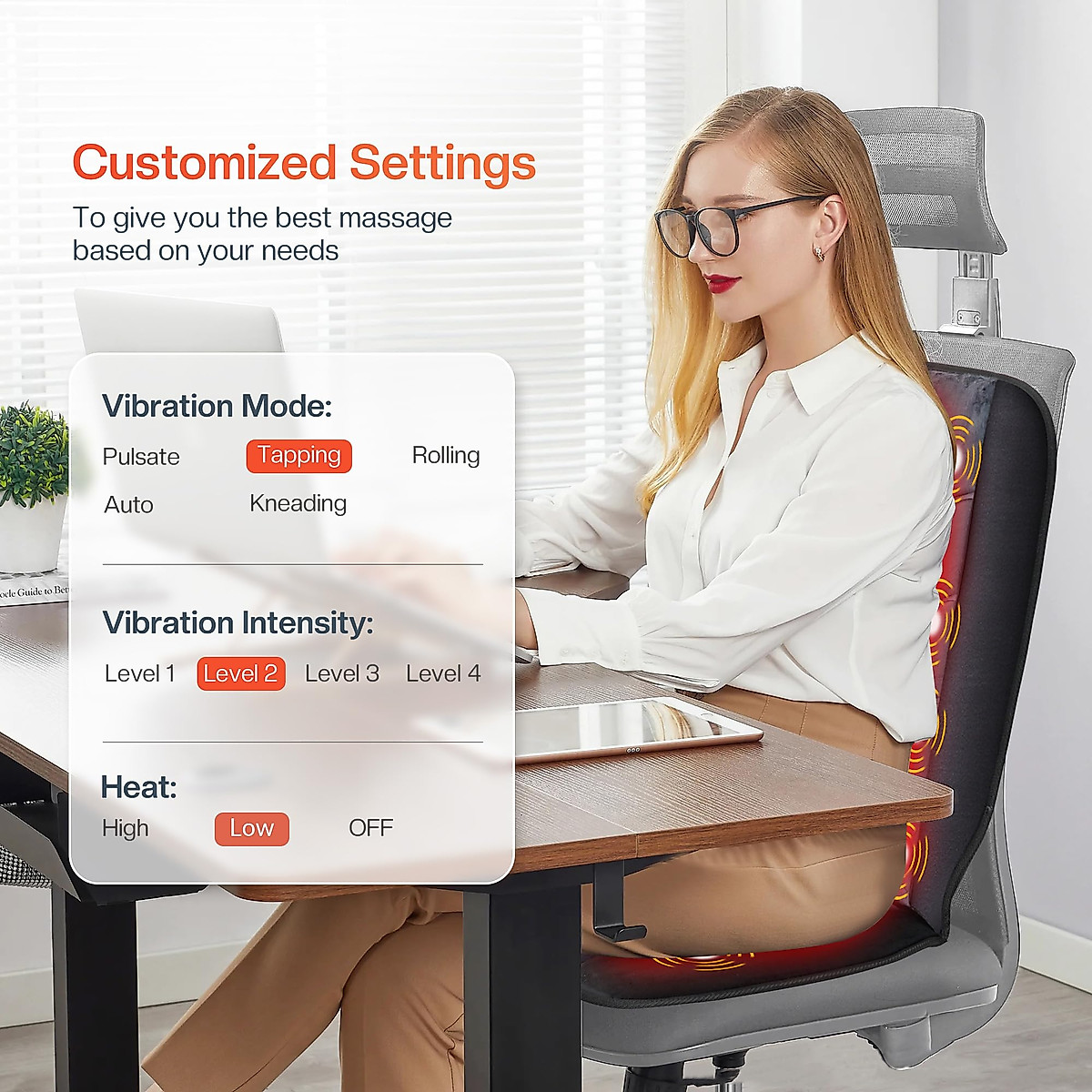 CILI Massage Chair Pad & Lumbar Support Pillow