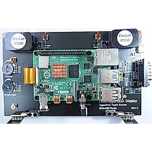 ElecLab 7 Inch 800x480 DSI Touchscreen Monitor Capacitive LCD Display RS232/RS485 Speaker Bracket for RPI 4B 3B+ 3B 3A+ 2B B+