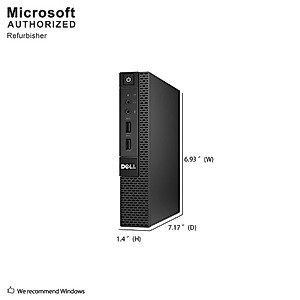 Fast DELL Optiplex 3020 Micro Desktop Computer Ultra Small Tiny PC (Intel Quad Core i5-4590T, 8GB Ram, 256GB SSD, WIFI, HDMI) Windows 10 Pro (Renewed)