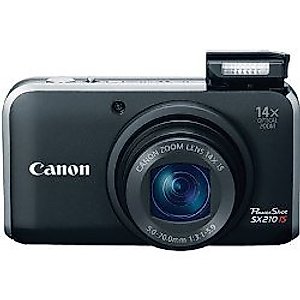 Canon PowerShot SX210 IS Digital Camera (Black) 4246B001, 14.1 Megapixel, 14x...