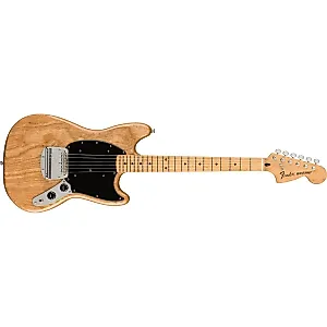Fender Ben Gibbard Mustang Electric Guitar, with 2-Year Warranty, Natural, Maple Fingerboard