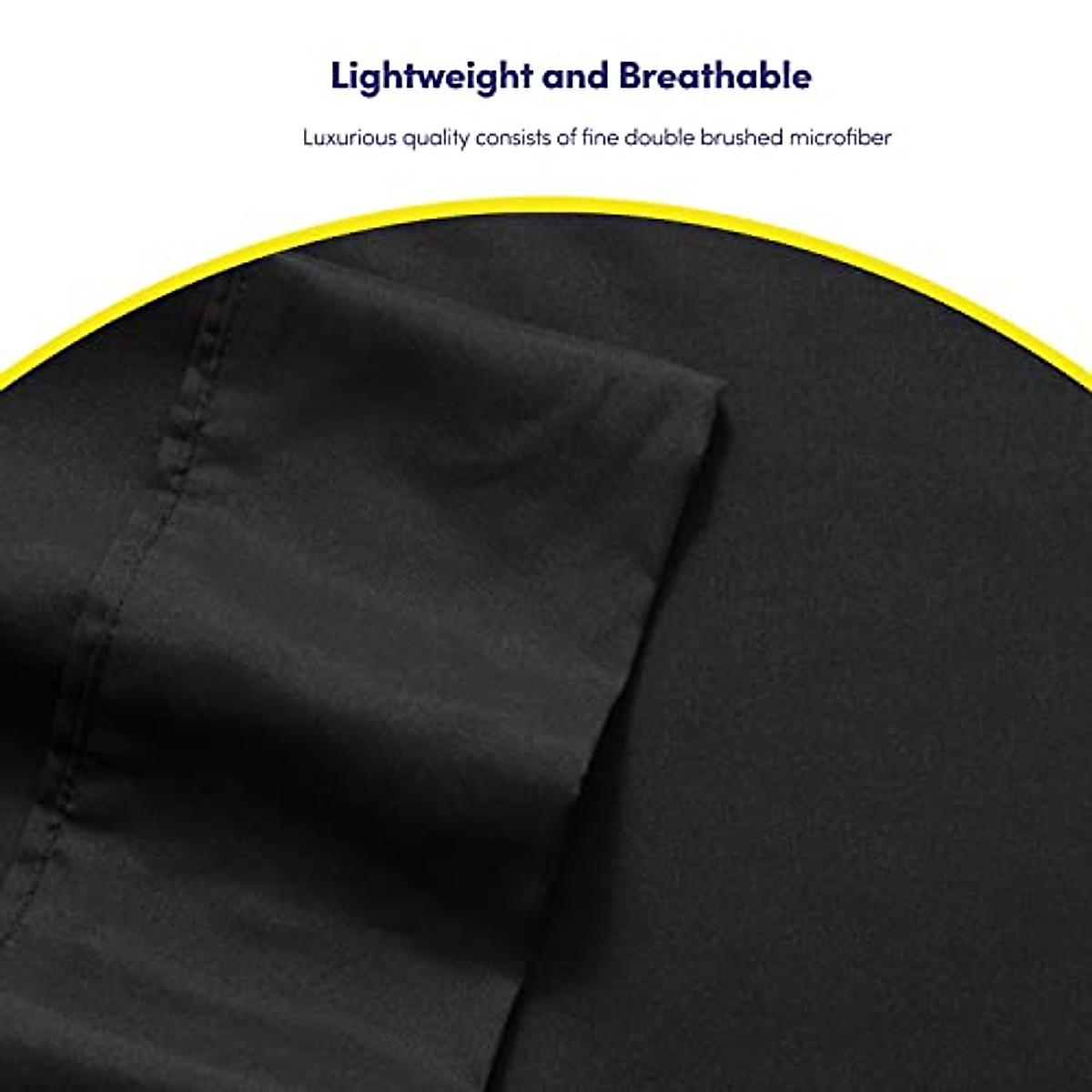 Queen Sheets Black - 6 Piece 1500 Supreme Collection Fine Brushed Microfiber Deep Pocket Queen Sheet Set Bedding - 2 Extra Pillow Cases, Great Value, Queen, Black