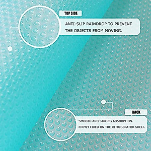 Rwotlls 20Pcs Refrigerator Liners, Washable Fridge Liner Mats Covers Pads for Glass Shelf Cupboard Cabinet Drawer Home Kitchen Accessories Organization (Blue)