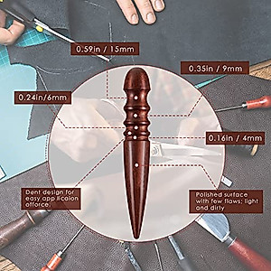 8 Pieces Leather Knife Set, Including Leather Edge Beveler Leather Groover Leather Cutter Wood Leathercraft Edge Slicker Burnisher Leather Crafting Tools Skiving Knife Leathercraft Accessories