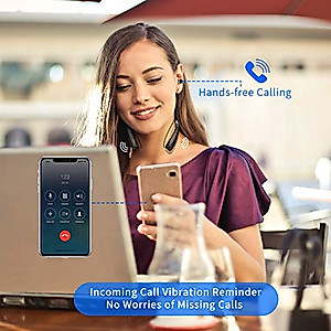 AMORNO Foldable Bluetooth Headphones Wireless Neckband Headset with Retractable Earbuds, Sports Sweatproof Noise Cancelling Stereo Earphones with Mic