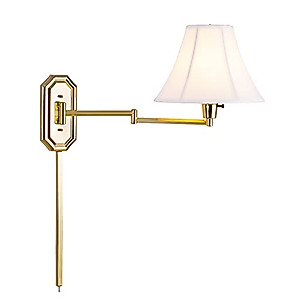 Kenroy Home 30130PB Nathaniel Wall Swing Arms, Medium, Polished Brass