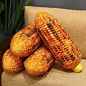 Maxpetus Toasted Corn Pillow, Green Corn, 3D Simulation Independent Sofa Decoration Cushion (24in, Roast Corn)