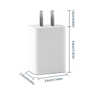 MEHIDFY USB Wall Charger, 5V 2A Charger Power Adapter, Fast Charging USB Charger Block, Fast Plug Charging Block, USB Wall Plug for Baby Bottle Warmer, Phone, iPad, Kindle