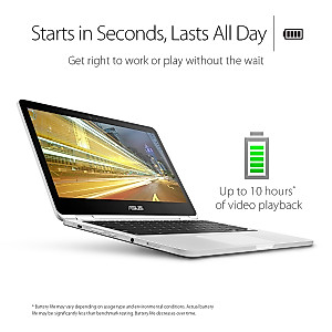 ASUS Chromebook Flip C302 2-In-1 Laptop- 12.5” Full HD 4-Way NanoEdge Touchscreen, Intel Core M5, 4GB RAM, 64GB Flash Storage, All-Metal Body, Backlit Keyboard, Chrome OS- C302CA-DH54 Silver