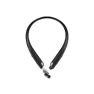 LG HBS-1120 Tone Platinum Se Bluetooth Wireless Retractable Stereo Headset with Google Assistant- Black - Retail Packaging, 2.3