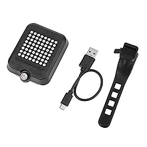 Cozysmart USB Rechargeable Bike Tail Light, Smart Bicycle Turn Signal Lights with 80 Lumens 64 LED Light Beads, Portable Brake Light Warning Light Fits on Any Road/MTB Bikes