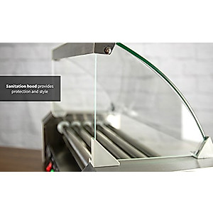 VIVO Electric 12 Hot Dog and 5 Roller Grill Warmer, Cooker Machine with Cover, HOTDG-V205