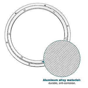 MECCANIXITY Aluminum Lazy Susan Turntable Ring Large Bearing Metal Rotating Turntable Bearings Swivel Plate Hardware 16 Inch Mute for Round Dining-Table Showcase Display Stand Services Silver