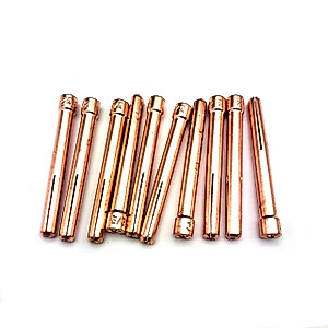 KINGQ 10-pk Collet 10N25 (1/8") for TIG Welding Torch 17, 18 and 26 Series in Lincoln Miller ESAB Weldcraft CK Everlast