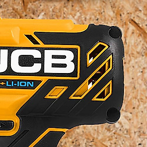 JCB Tools - JCB 20V Cordless Brushless Impact Driver Power Tool - 5.0Ah Battery, Charger, Zip Case - Compact Screwdriver For Home Improvements And Professionals, Decking, Removing Bolts, Long Screws