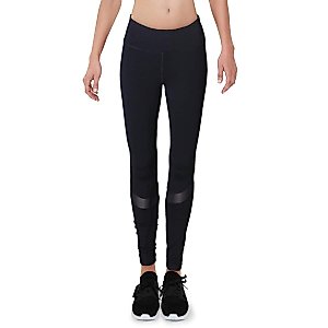 Gaiam Women's Full Length Yoga Pants - High Rise Compression Workout Leggings - Athletic Gym Tights - Black Tap Shoe, X-Small