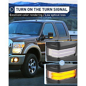 ECCPP Tow Mirrors Towing Mirrors Compatible with 1999-2002 for Chevy Silverado for GMC Sierra Pickup with Left Right Side Power Control Heat LED Turn Signal Running Clearance Light with Black Housing