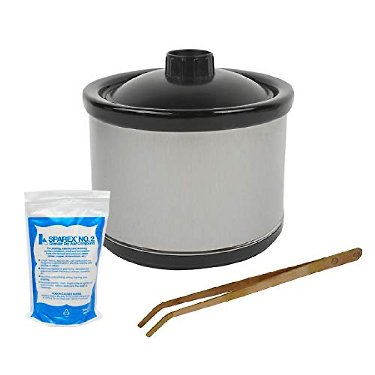 Complete Jewelry Soldering Pickling Kit with Pickle Pot Compound and Copper Tongs