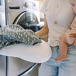 Dr. Brown's Breastfeeding Pillow with Removable Cover for Nursing Mothers, Machine Washable, Cotton Blend, Gray