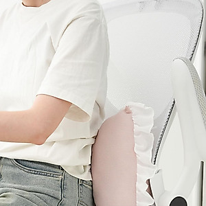 WLLYXUS Cute Bow Shaped Pillows Bow Lace Pillow Lumbar Pillow Home Decorative Bowknot Throw Pillow Cushion for Sofa Couch Bed Living Room Bedroom (White)