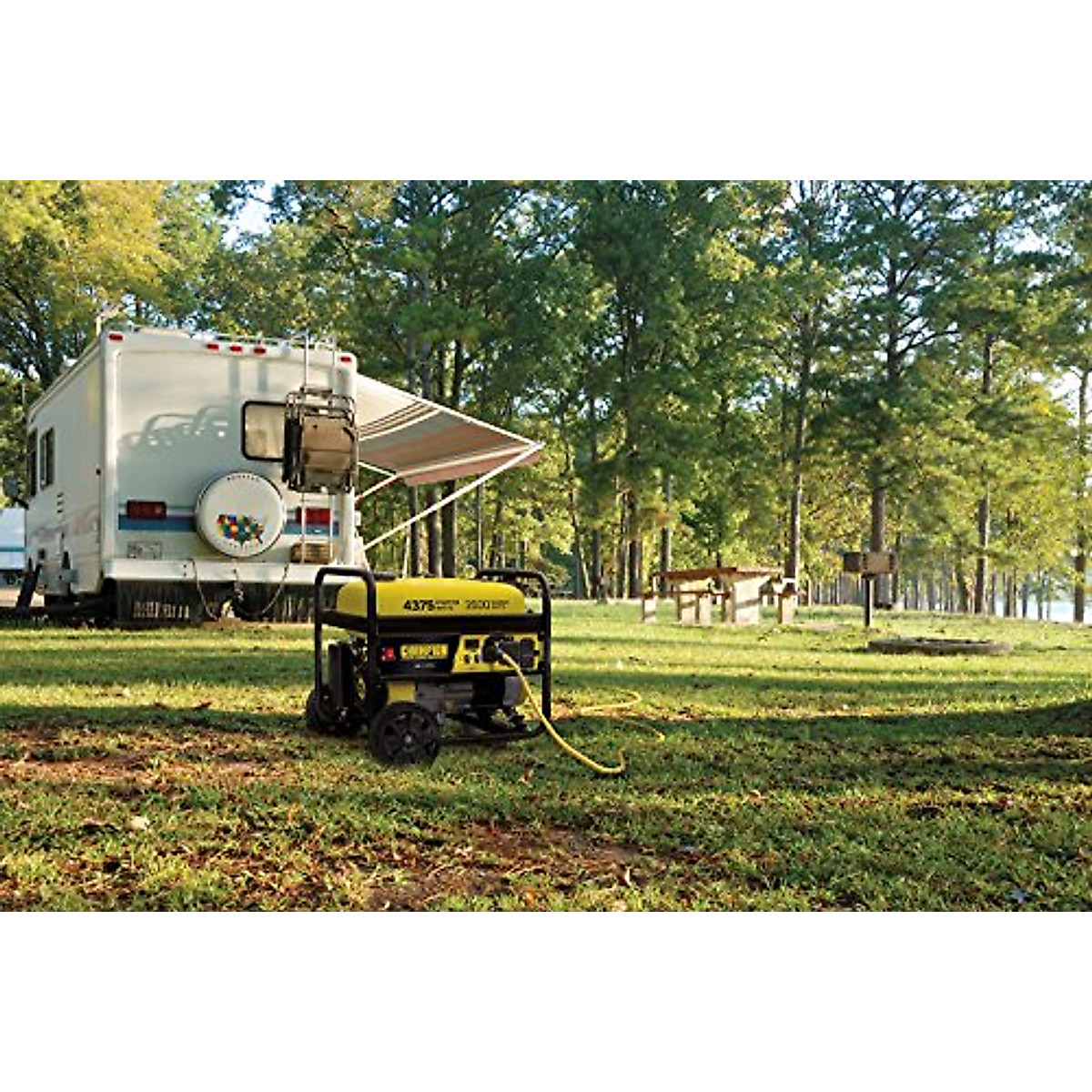 Champion Power Equipment 100522 4375/3500-Watt RV Ready Portable Generator with Wheel Kit, CARB