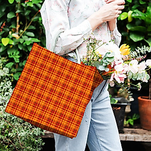 Whaline 12Pcs Fall Cotton Fabric Bundles 18 x 22 Inch Autumn Buffalo Plaid Fat Quarters Plaid Quilting Patchwork Squares Sewing Fabrics for Harvest Thanksgiving DIY Handmade Craft Home Party Decor