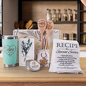 ELEMENU Sisters Gifts from Sister, Sister Birthday Gifts from Sister, Christmas, Birthday, Mothers Day, Valentines Day, Gifts for Sister/Sister in Law, Sister Birthday Gift Basket ideas