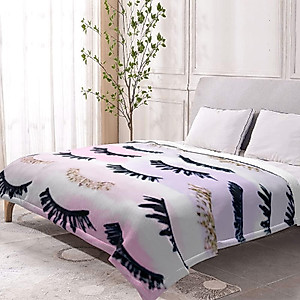 yuboo Lash Blanket Golden Girl - Get Well Gifts for Women Super Soft Eyelash Throw Blanket for Lash Bed/Couch Sofa Esthetician Gifts Lightweight Blanket 50"x 60"