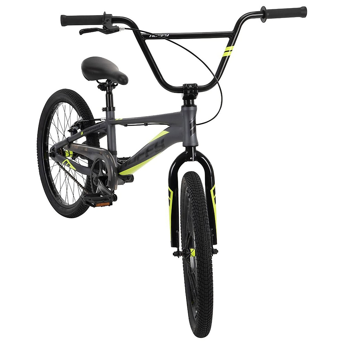 Huffy Enigma 20" Kid's BMX Bike, Beginner Level Rider, Ages 5+ Years Old, 3 Piece Steel Crank, 44/16 Gearing, Rugged and Durable, Strong and Lightweight for Speed and Handling, Matte Black