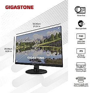 Gigastone Monitor, Mouse and HUB Deluxe Bundle, 24 inch IPS Gaming LED Monitor 75Hz FHD 1920 x 1080, 12000 DPI Gaming Mouse and Multiport Adapter 7-in-1 USB C Docking Station with 4K HDMI