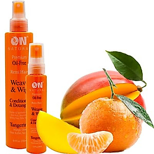 ON Organic Natural Premium Oil-Free Weave & Wig Conditioner & Detangler Tangerine 2.0 fl oz