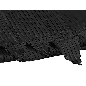 Allegra K Women Pleated Rhombus Head Scarf Wraps Scarves Neckerchief Bandana Solid Color Black