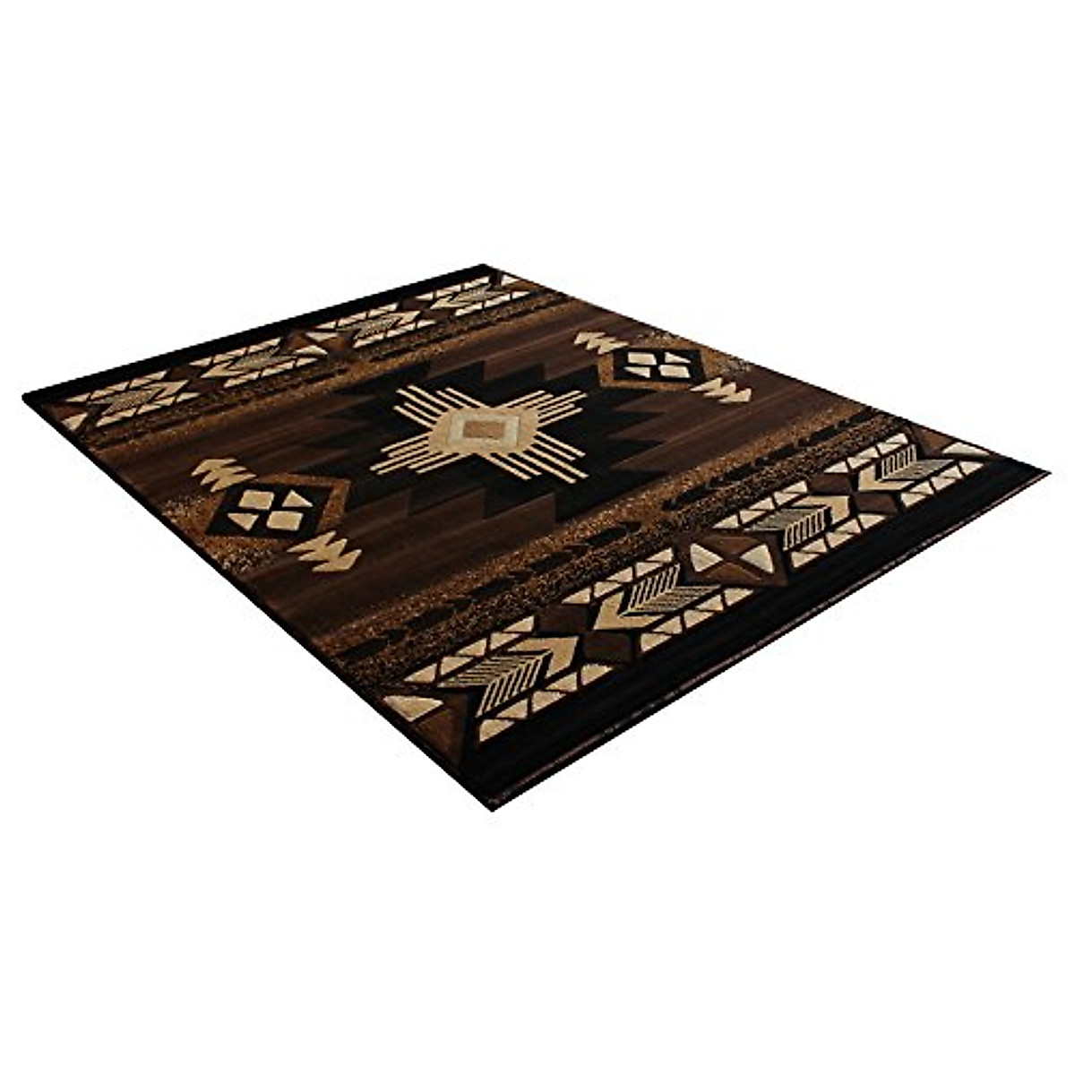 South West Area Rug 5 Feet X 7 Feet Chocolate Design C318