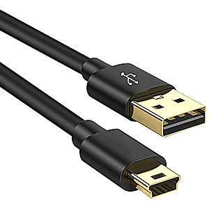 Mini USB Cable for Canon PowerShot Rebel EOS DSLR ELPH Digital Camera,Mini B Cord for GoPro Hero 3+,HD,MP3 Player,PS3 Controller Cord,Garmin GPS,Dash Cam,SCOVEE Data Transfer Charging Charger Wire 3ft