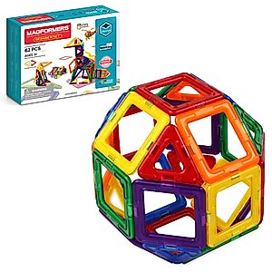 Magformers Designer Set (62-Pieces) Magnetic Building Blocks, Educational Magnetic Tiles Kit, Magnetic Construction Shapes STEM Toy Set