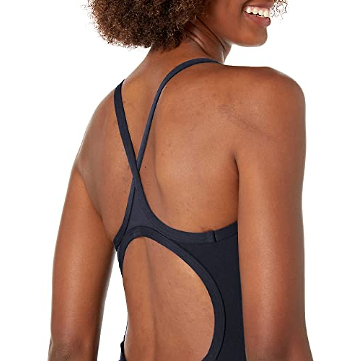 TYR Sport Women's Solid Durafast Diamondback Swim Suit,Black,34