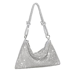 YIKOEE Glitter Rhinestone Purse Crystal Evening Clutch Bag