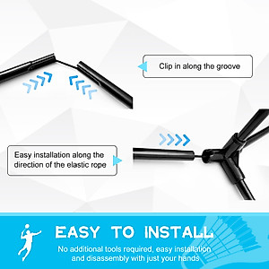 Jaulbony Pickleball Net Volleyball Net Outdoor Height Adjustable 17ft x 7ft Tall Badminton Net Backyard Game Tennis Portable for Junior Kid Soccer Pool Sports High Scool