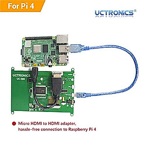 UCTRONICS 5 Inch Touchscreen for Raspberry Pi with Prop Stand, 800×480 Portable Capacitive HDMI LCD Display Monitor for Pi 4, 3 B+, Windows 10 8 7, Free Driver