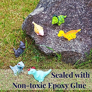 Mold Free Dinosaur Bath Toys for Toddlers/ Infants/ Babies, No Hole No Mold Bathtub Toys (6 Pcs with Storage Bag)