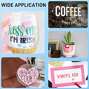 iImagine Vinyl 12'' x 42Ft Glossy Black Permanent Vinyl Roll - Permanent Adhesive Vinyl Roll for Silhouette, Cameo Cutters, Signs, Craft Die Cutters, Home Decor,