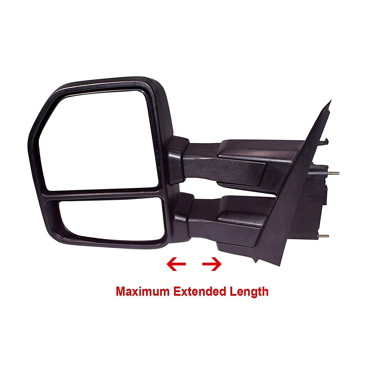 AERDM New F150 Towing Mirrors fit 2015-2018 with Auxiliary/Puddle Lights Signal Indicator and Linear arrow light Power Operation Heated Black Housing with 22pin to 8pin adapter