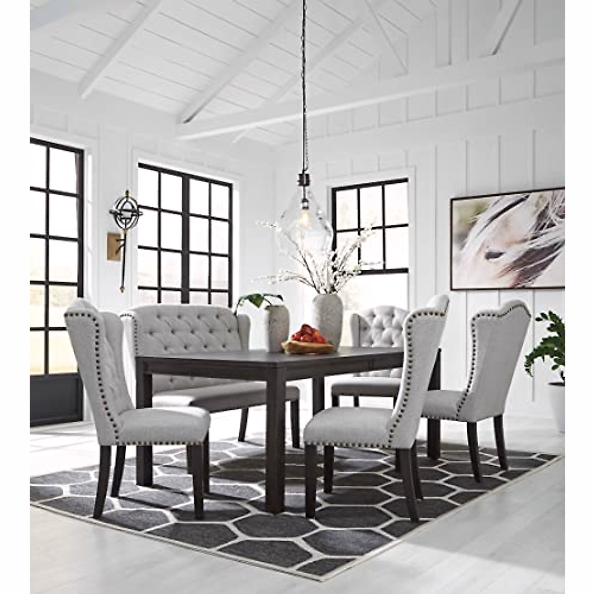 Signature Design by Ashley Jeanette Rectangular Dining Room Table, Black