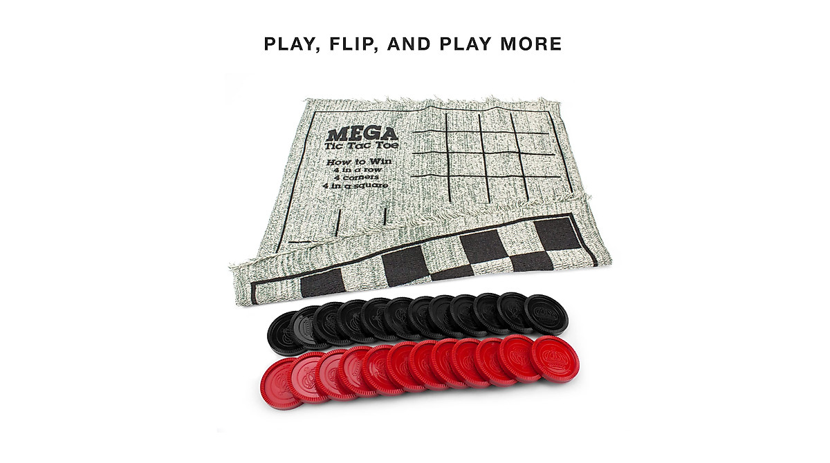 Brybelly Large Checkers Set - Giant Game for Indoor & Outdoor Fun