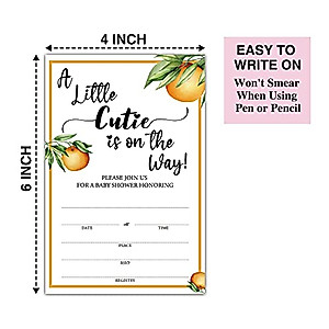 Nopoben Baby Shower Invitations and Envelopes, Cutie Baby Shower Invitations, Greenery Baby Shower Gender Reveal Party Supplies 25 Cards With Envelopes -(020bbyaoqing)