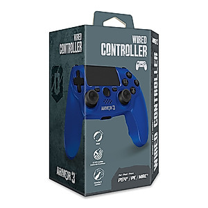 Armor3 Wired Game Controller for PS4/ PC/Mac (Blue) - PlayStation 4