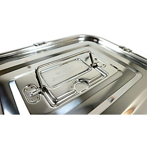 TULGIGS Stainless Steel Rectangular Kimchi Food Storage Container (5L / 168oz / 10.6")