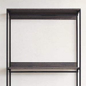 Klair Living Monica 47.2" Wood Walk-in Closet Organizer with Shelf - Rustic Gray